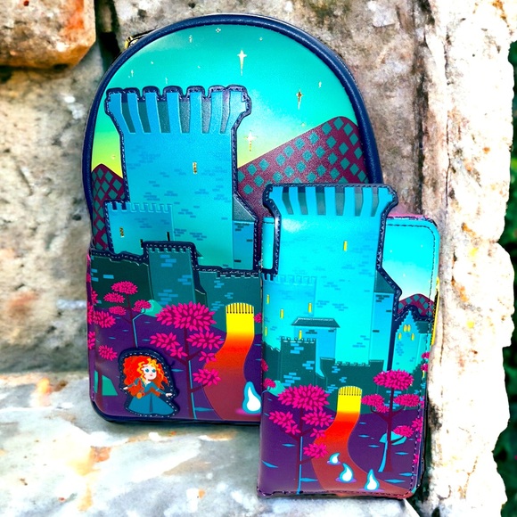 Loungefly | Bags | Brave Princess Merida Castle Mini Backpack And ...